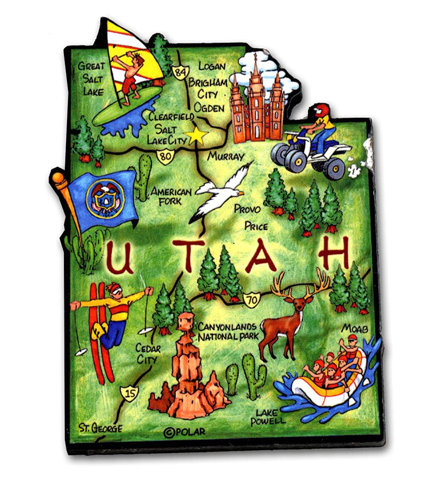 Utah Artwood State Magnet Collectible Souvenir by Classic Magnets