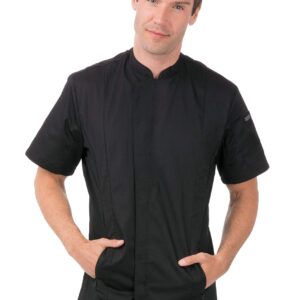 Chef Works Men's Bristol Signature Series Chef Coat, Black, Large