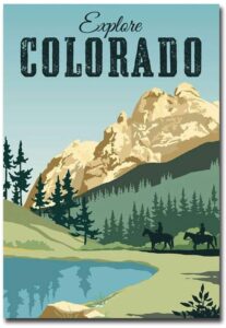 explore colorado vintage style travel vintage art refrigerator magnet size 2.5" x 3.5"