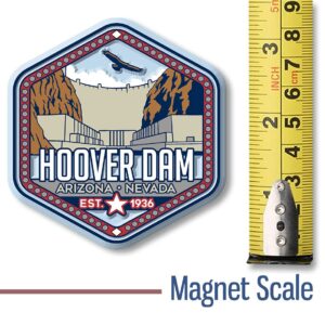 Hoover Dam Magnet by Classic Magnets, 2.9" x 3.1", Collectible Souvenirs Made in The USA