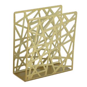 gold napkin holder, vintage metal freestanding tissue dispenser for table,cocktail tabletop paper stand for bar dinner home kitchen restaurant picnic party