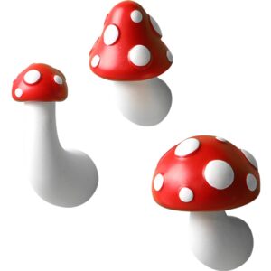 betymao 3pcs mushroom fridge magnet magnetic resin refrigerator magnets creative 3d cartoon refrigerator magnets stickers for whiteboard door decorative