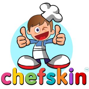 chefskin Personalized Children Chef Hat Adjustable, Custom Name and Color White