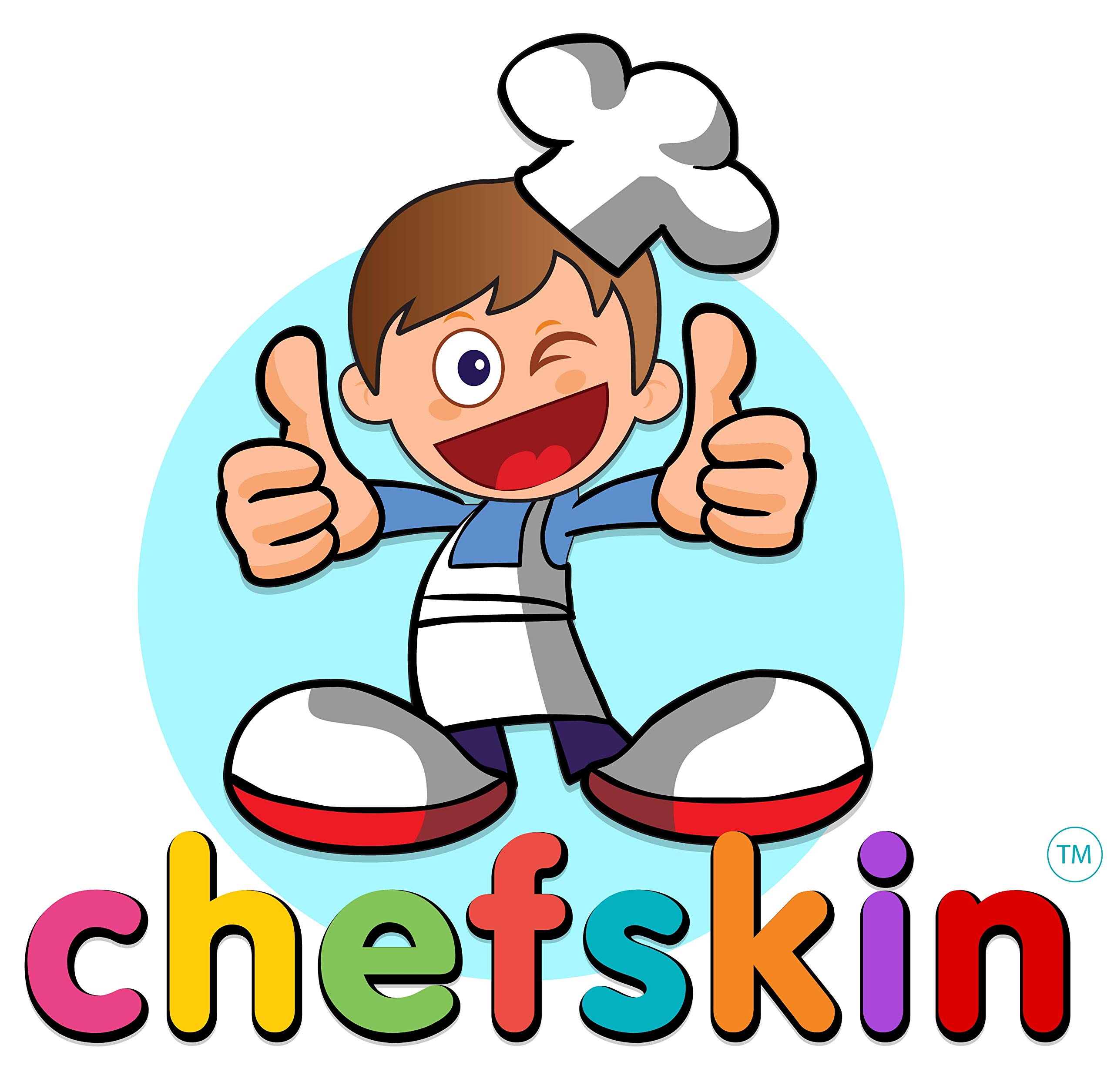 chefskin Personalized Children Chef Hat Adjustable, Custom Name and Color White