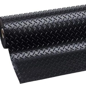 American Floor Mats - Diamond Plate Runner Mats - Durable, Abrasion Resistant Vinyl Mats, Rolls Grey 3/16" Thick x 2' x 10'