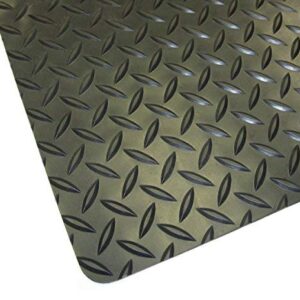 American Floor Mats - Diamond Plate Runner Mats - Durable, Abrasion Resistant Vinyl Mats, Rolls Grey 3/16" Thick x 2' x 10'