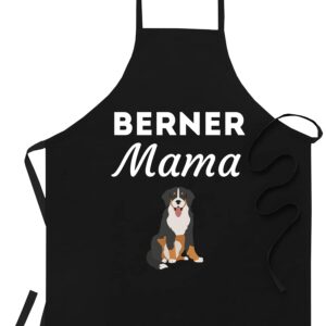 Dog Apron - Berner Mama Shirt Bernese Mountain Dog Mom Mother Birthday Cooking Aprons Kitchen Decor