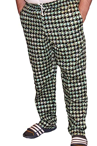 Mens Traditional 100% Cotton Baggy Chef Pant (Aqua sea Life, XL)