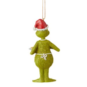 Enesco Jim Shore Dr. Seuss The Grinch in Apron with Cookies Hanging Ornament, 5.25 Inch, Multicolor