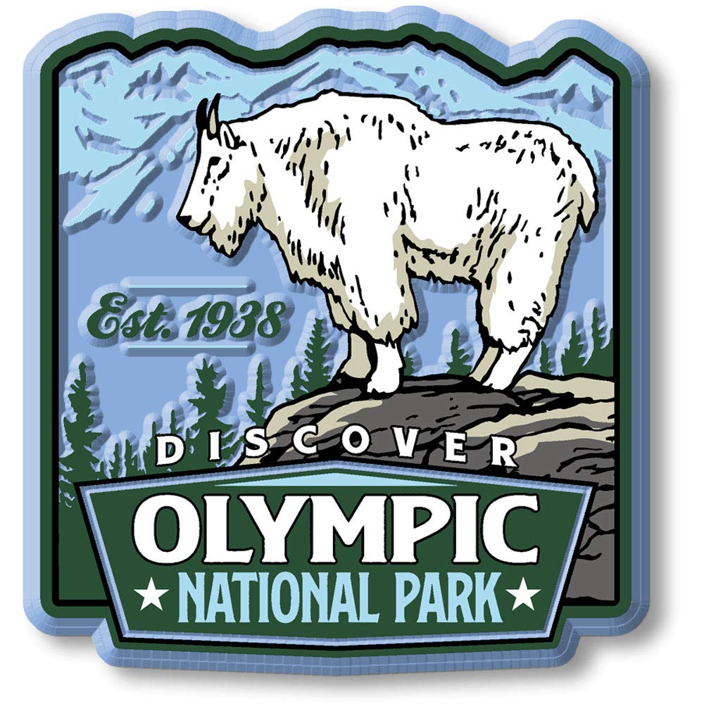 Olympic National Park Magnet by Classic Magnets, 2.6" x 2.8", Collectible Souvenirs Made in The USA