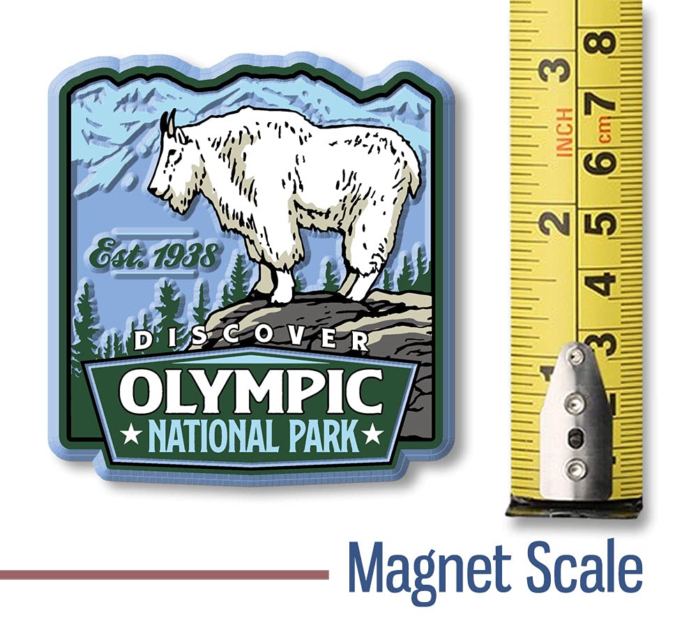 Olympic National Park Magnet by Classic Magnets, 2.6" x 2.8", Collectible Souvenirs Made in The USA