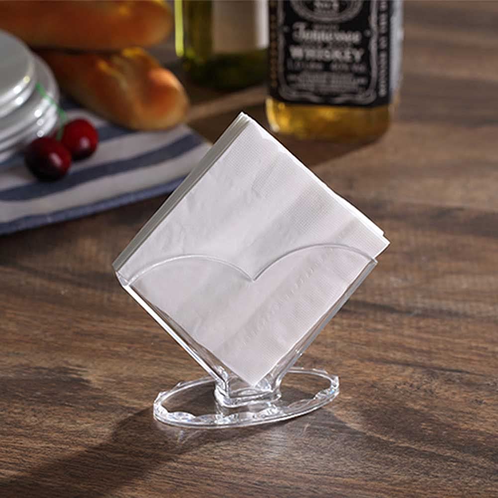 Clear Acrylic Cocktail Napkin Holder Coffee Filter Holder Caddy Beverage Tissue Dispenser Stand for Home Kitchen Countertop Restaurant, 1 Piece