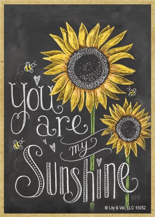 SJT ENTERPRISES, INC. You are My Sunshine - Wood Fridge Kitchen Magnet Featuring The Artwork of Ampersand - Made in USA - Measures 2.5" x 3.5" (SJT15052)