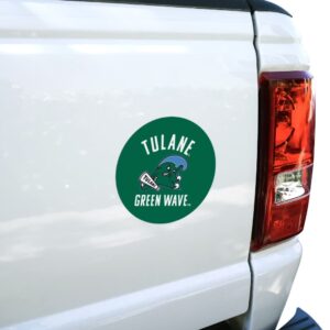 Tulane University Green Wave Automotive Car Refrigerator Locker Vinyl Circle Magnet