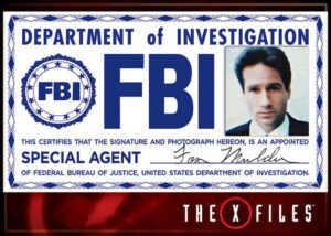 ata-boy x-files mulder fbi badge 2.5 x 3.5 inch magnet for lockers and refrigerators