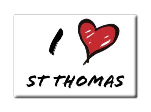 st thomas fridge magnet virgin islands (vi) magnets usa souvenir i love gift (var. informal)