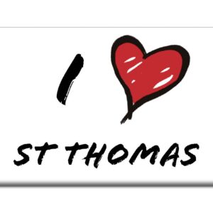 ST Thomas Fridge Magnet Virgin Islands (VI) Magnets USA Souvenir I Love Gift (VAR. Informal)