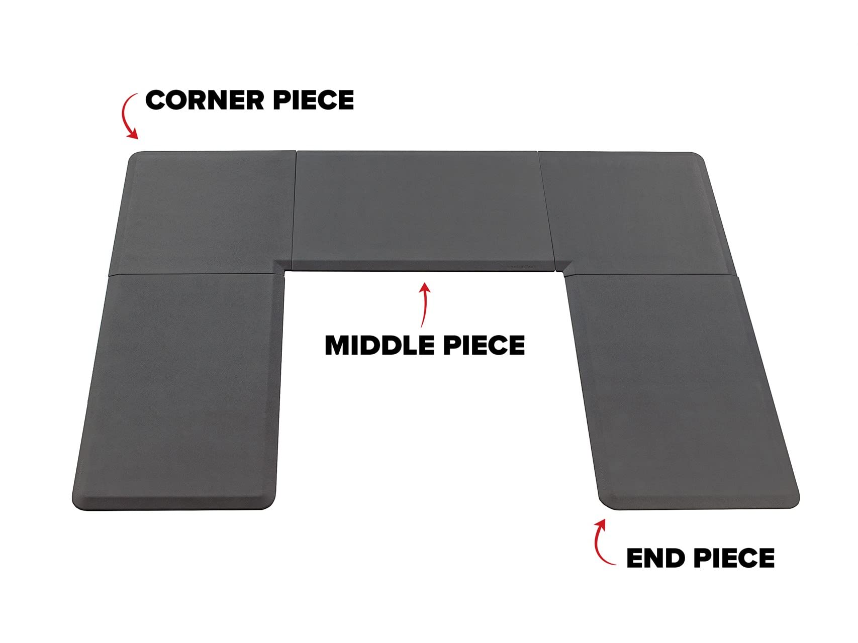 WeatherTech ComfortMat Connect, 24 by 36 Inches Anti-Fatigue End Mats, Carbon Fiber Pattern, Grey - Set of 2