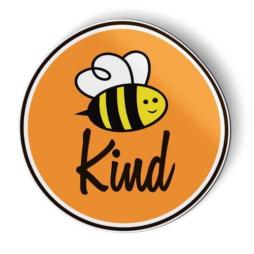 Bee Kind Cute Be Kind Oval - Flexible Magnet - Car Fridge Locker - 5.5"