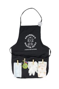 munificence grandpas diaper duty black apron for new grandpa to be great gift