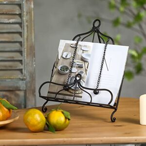 MOCOME Metal Recipe Book Stand Clearance Cookbook Holder for Kitchen (Palace Style)