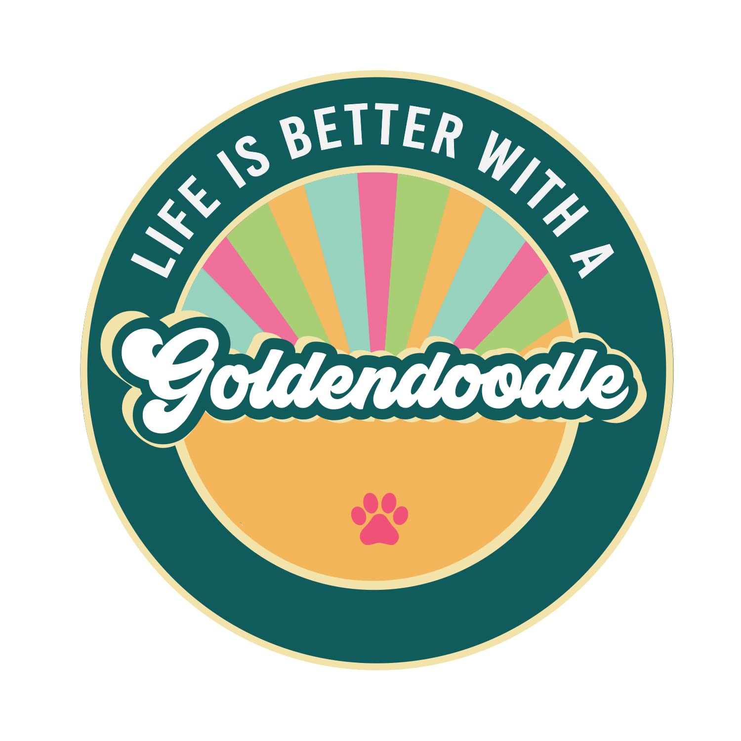 Life is Better with A Goldendoodle Refrigerator Locker Car Magnet