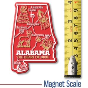 Alabama Giant State Magnet by Classic Magnets, 2.5" x 3.8", Collectible Souvenirs Made in The USA