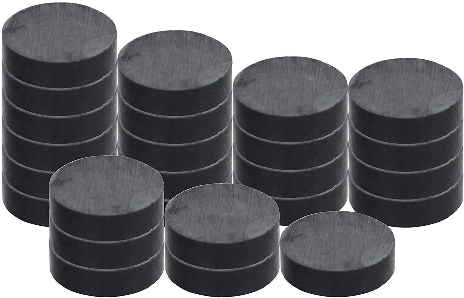 RAM-PRO 100-Piece Powerful Magnetic Full Round Ferrite Solid Magnet Discs (3/4" x 1/4") – Universal Use on Frigidaire’s, Bulletin Boards & Arts-Crafts Projects, Etc.