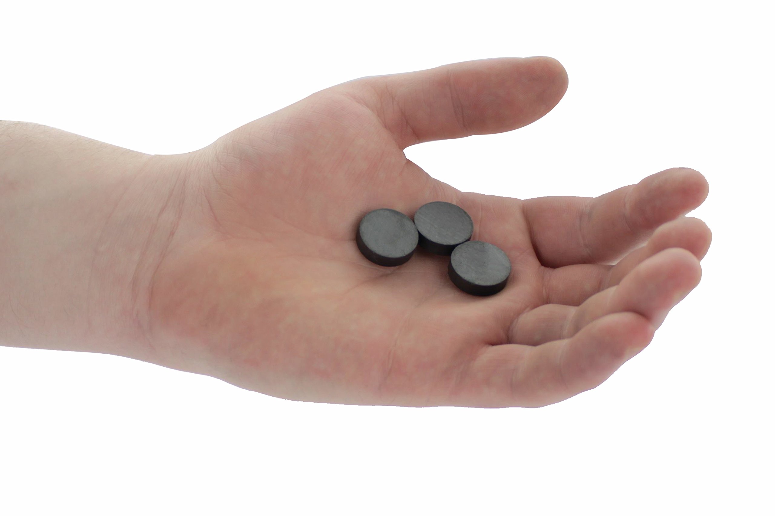 RAM-PRO 100-Piece Powerful Magnetic Full Round Ferrite Solid Magnet Discs (3/4" x 1/4") – Universal Use on Frigidaire’s, Bulletin Boards & Arts-Crafts Projects, Etc.