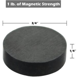 RAM-PRO 100-Piece Powerful Magnetic Full Round Ferrite Solid Magnet Discs (3/4" x 1/4") – Universal Use on Frigidaire’s, Bulletin Boards & Arts-Crafts Projects, Etc.