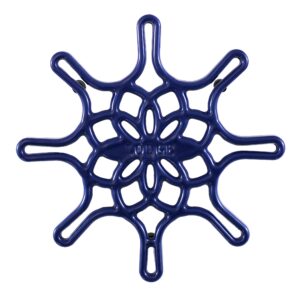 lodge ec8st32 enameled cast iron , 8 inch, indigo trivet