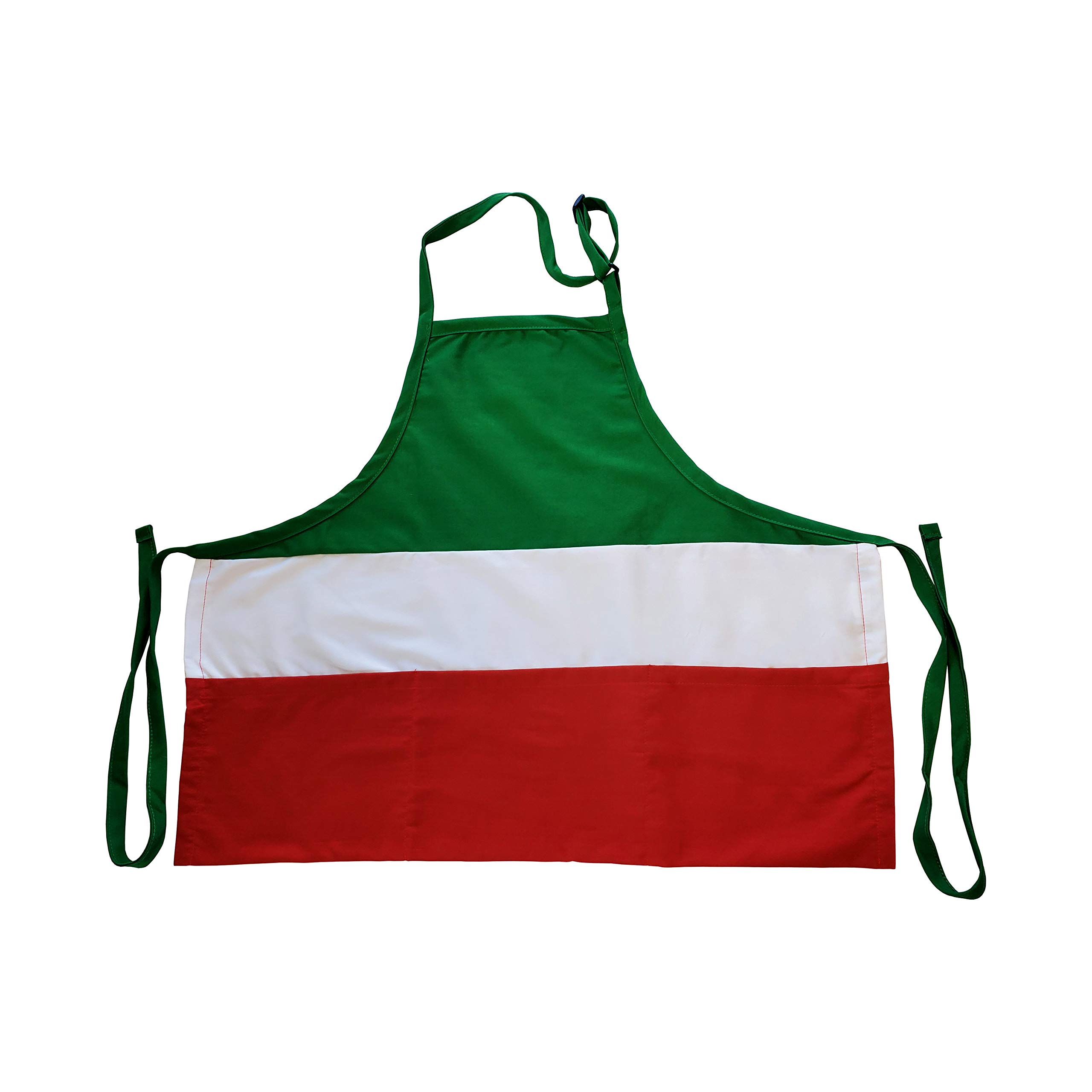 Italy Flag 3 Pocket Italian Apron - Italian Themed Cool and Cute Bib Aprons for Men and Women Multi-color