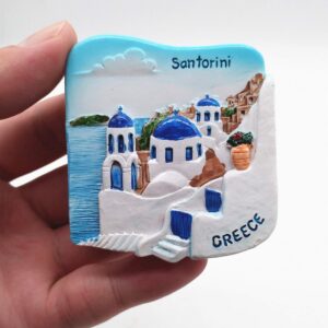 Santorini Greece 3D Fridge Magnet Tourist Souvenir Gift Home & Kitchen Decoration Magnetic Sticker Santorini Greece Refrigerator Magnet Collection