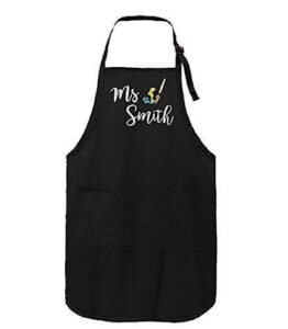 unisex personalized art teacher/artist embroidered apron