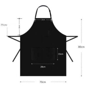 House 2 Home Reality 2-Pack Apron -Black 100% Cotton Apron | Aprons for Women with Pockets | Aprons for Men | Server Aprons |Waitress Apron | Chef Apron | Kitchen Apron | Aprons with Pockets