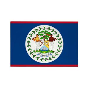 cafepress belize country flag rectangle magnet, 3"x2" refrigerator magnet