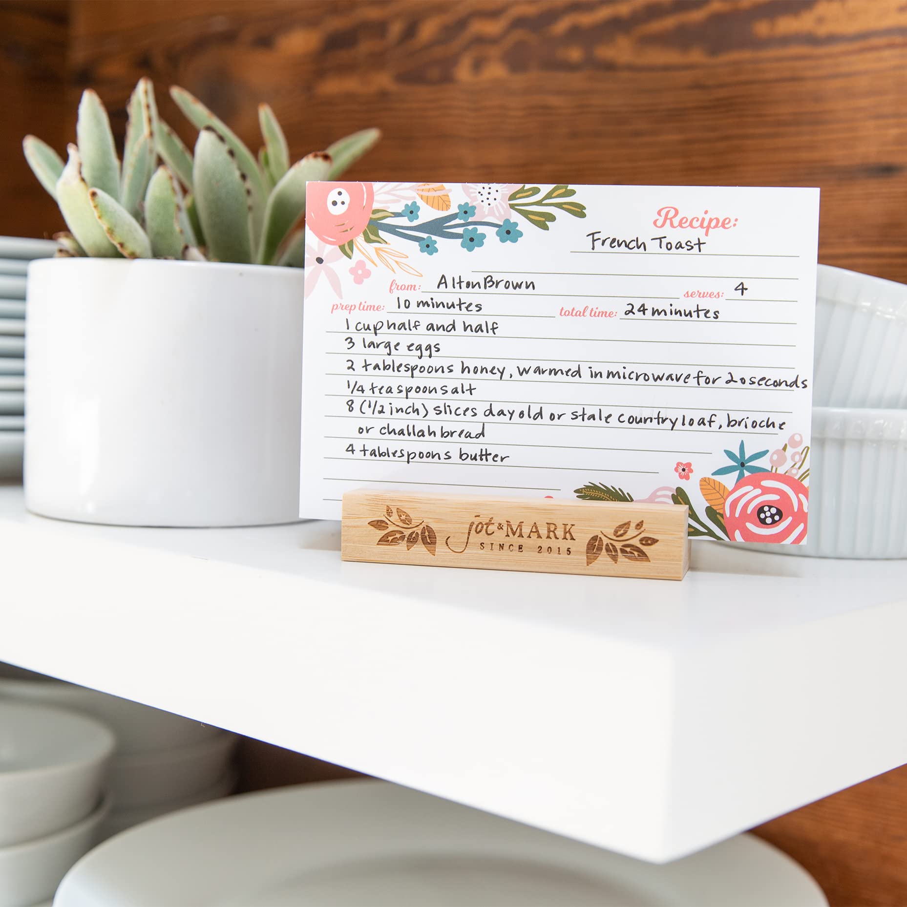 Jot & Mark Wooden Recipe Card Holder