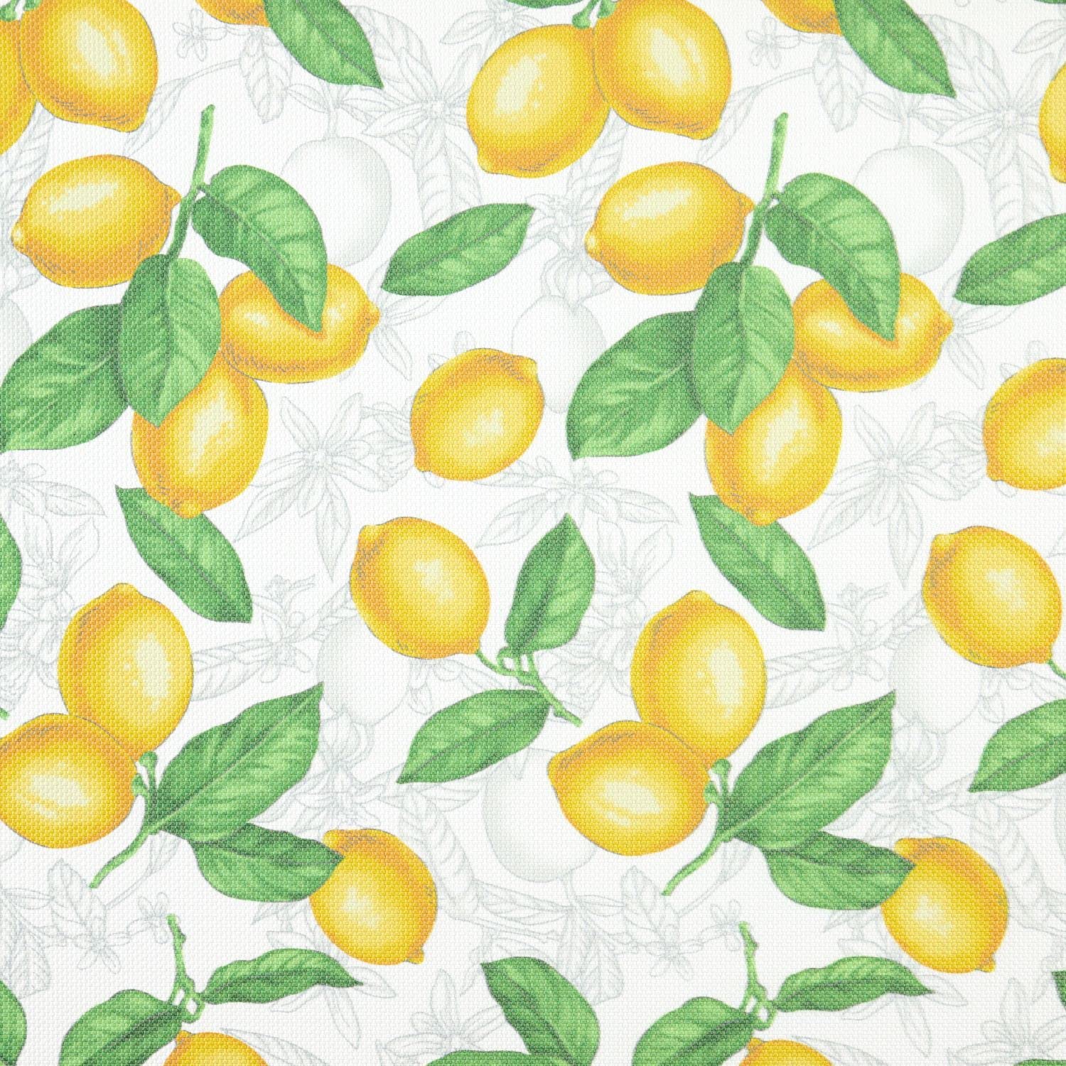 Martha Stewart Bloomfield Lots of Lemons Anti-Fatigue Kitchen Mat, White/Yellow, 18"x48"