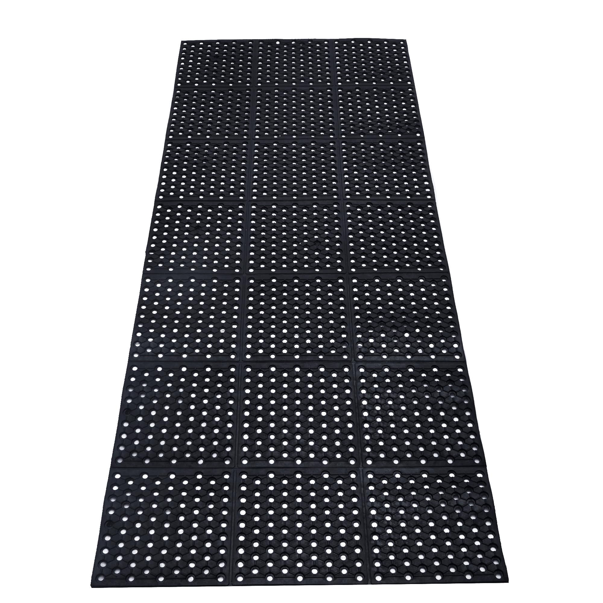 tonchean Rubber Drainage Floor Mat 83x35in Commercial Anti-Fatigue Rubber Floor Mats with Holes Restaurant Bar Floor Mat Heavy Duty Drainage Mat for Restaurant Kitchen Bar Garden Outdoor Wet Area