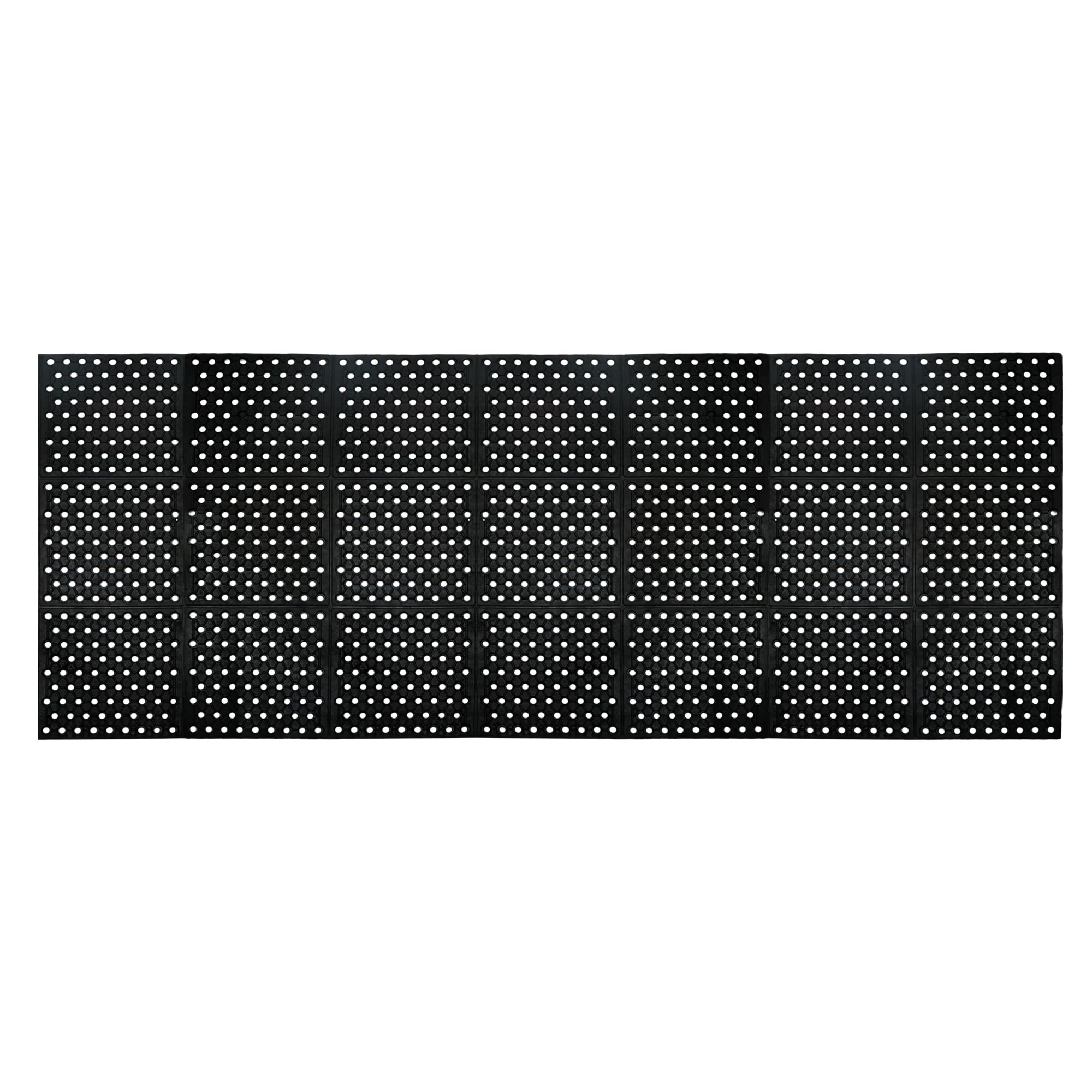 tonchean Rubber Drainage Floor Mat 83x35in Commercial Anti-Fatigue Rubber Floor Mats with Holes Restaurant Bar Floor Mat Heavy Duty Drainage Mat for Restaurant Kitchen Bar Garden Outdoor Wet Area