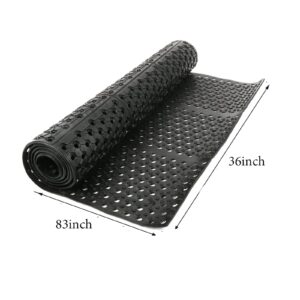 tonchean Rubber Drainage Floor Mat 83x35in Commercial Anti-Fatigue Rubber Floor Mats with Holes Restaurant Bar Floor Mat Heavy Duty Drainage Mat for Restaurant Kitchen Bar Garden Outdoor Wet Area