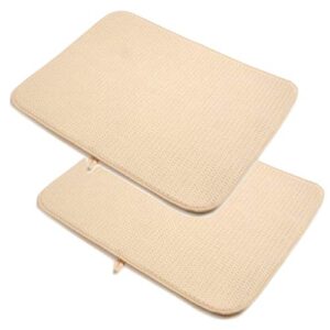 2 x norpro 16" x 18" durable microfiber dish drying mat cream 359e