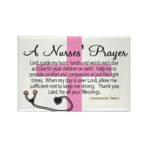 cafepress a nurses prayer best magnets rectangle magnet, 3"x2" refrigerator magnet