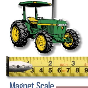 Green & Yellow Tractor Magnet Setof 4 by Classic Magnets, Collectible Souvenirs Made in The USA