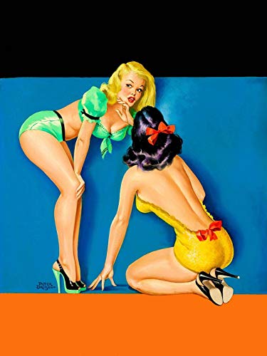 Magnet 1940s Driben Classic American Pin-Up The Secret Magnet Vinyl Magnetic Sheet for Lockers, Cars, Signs, Refrigerator 5"