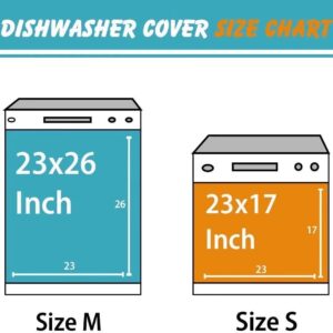 Kitchen Fire Pattern Dishwasher Magnet Decorative Lid Sticker, Magnetic Fridge Lid Sticker, Magnets for Kitchen Cabinet Doors, 23x26 inches