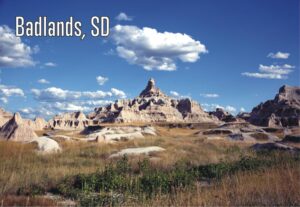 badlands national park, south dakota, pinnacles, spires, sd, souvenir 2 x 3 fridge magnet