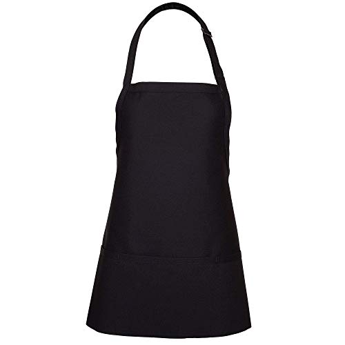 Fame® Extra Large 3 Pocket Bib Apron - F10XL -18161 Black/X-Large (WFA83405BK-DC)