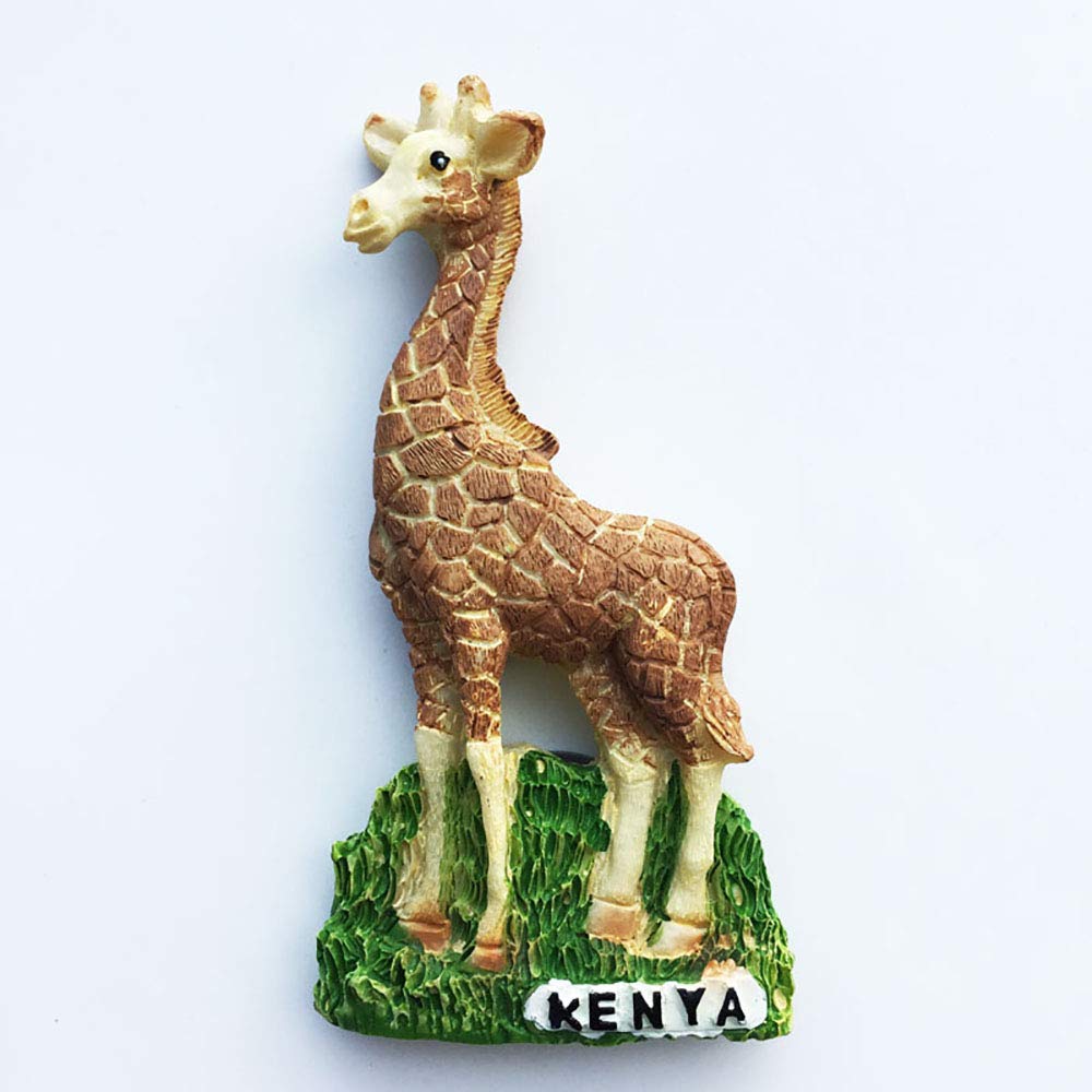 3D Animal Giraffe of Kenya Africa Fridge Magnet Travel Souvenir Gift Home Kitchen Decoration Magnetic Sticker Kenya Refrigerator Magnet Collection