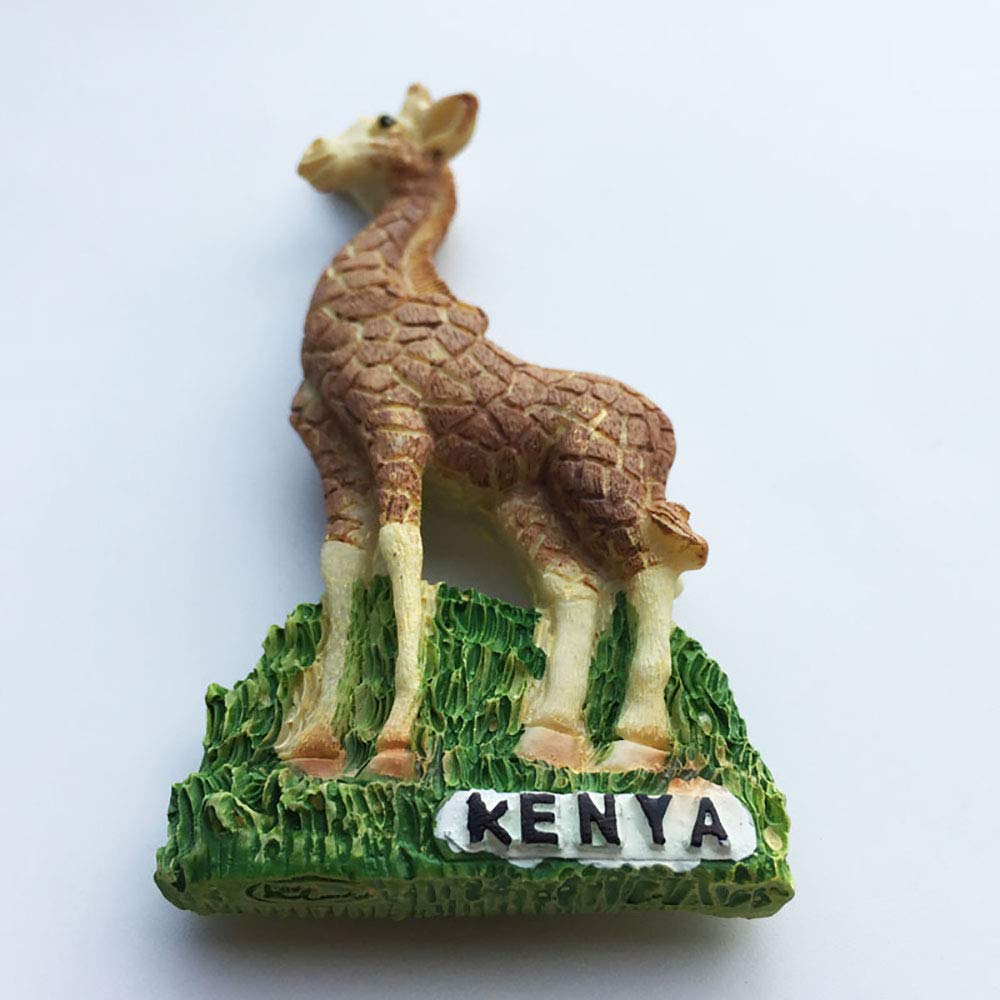 3D Animal Giraffe of Kenya Africa Fridge Magnet Travel Souvenir Gift Home Kitchen Decoration Magnetic Sticker Kenya Refrigerator Magnet Collection